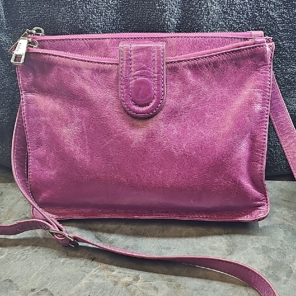 HOBO | Bags | Vintage Hobo Purple Crossbody Leather Pattern Interior ...